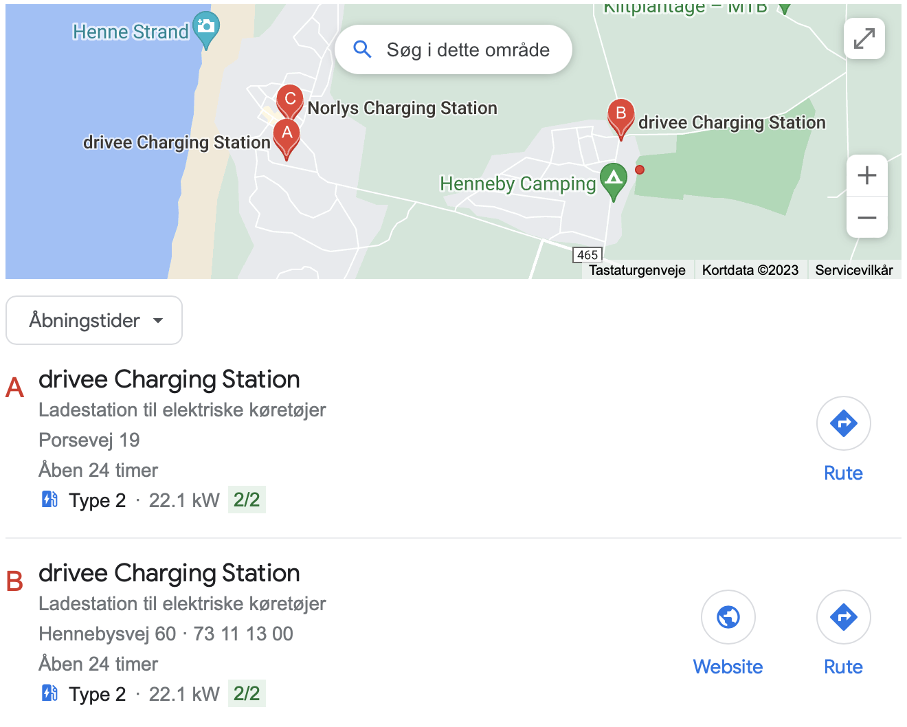 drivee på Google Maps og Apple Maps - drivee